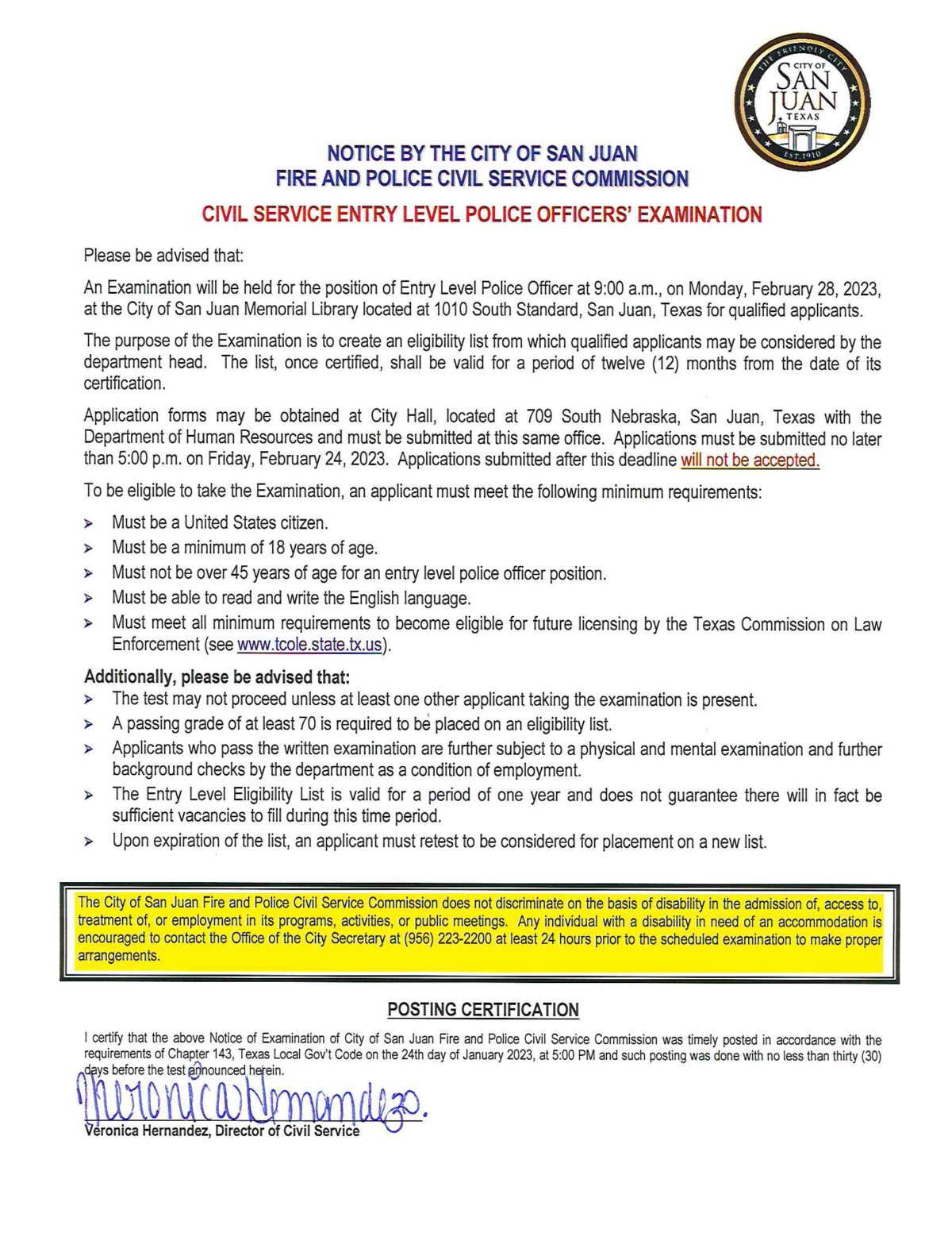 Now Hiring! - San Juan Police Department